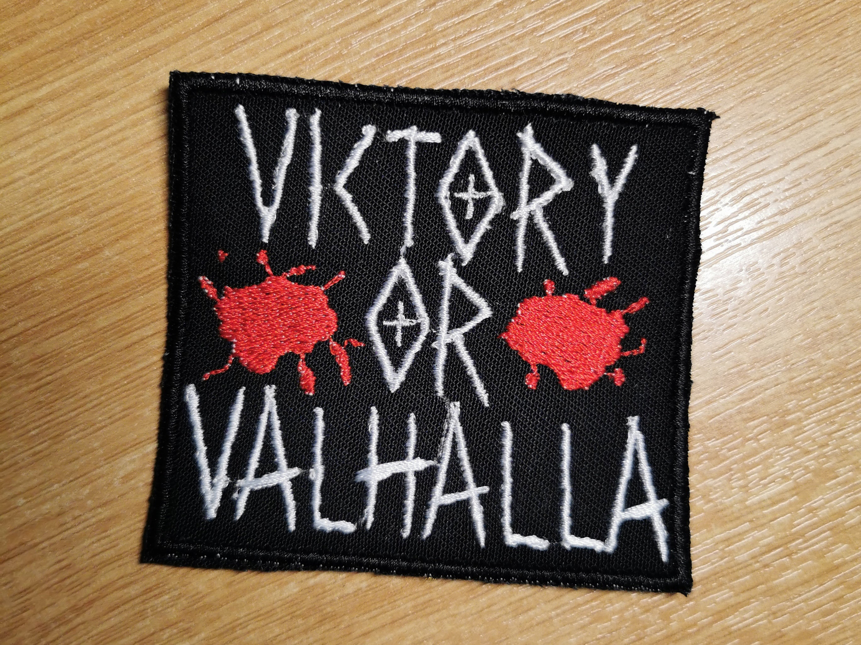 Victory or Valhalla Embroidered Patch – socialrebellionpatches