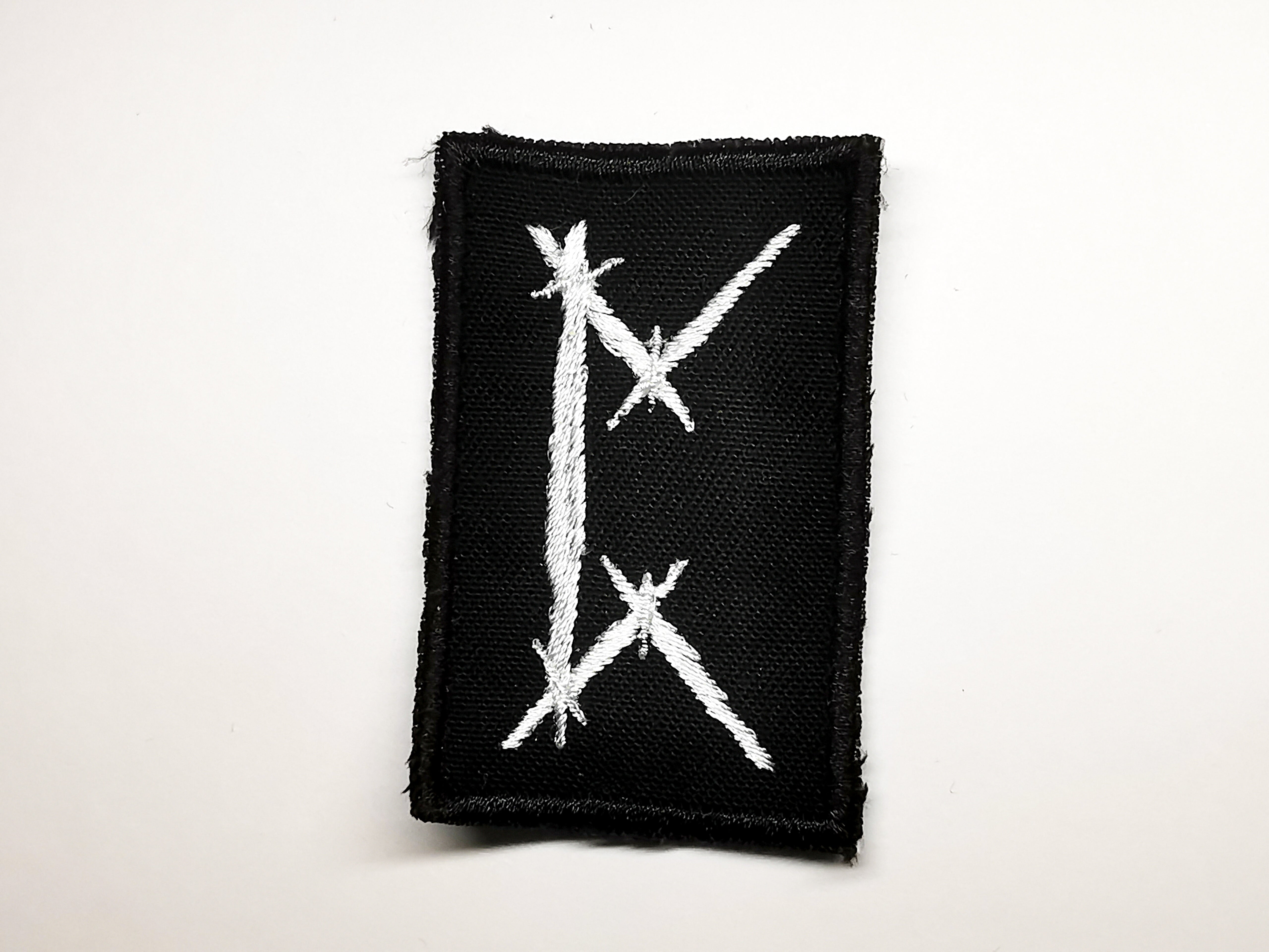 P Rune Rustic Embroidered Patch White – socialrebellionpatches